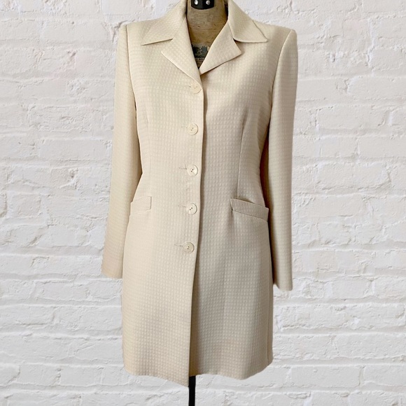 louben | Jackets & Coats | Vintage Louben Cream Color Waffle Texture ...